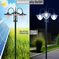 Outsunny Extra Bright 3-Head Solar Powered Lamp Post with Planter for ...