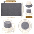 Wool Felt Sauna Accessories 4 Pack, Hat and Mat Set for Men Women, Heat ...