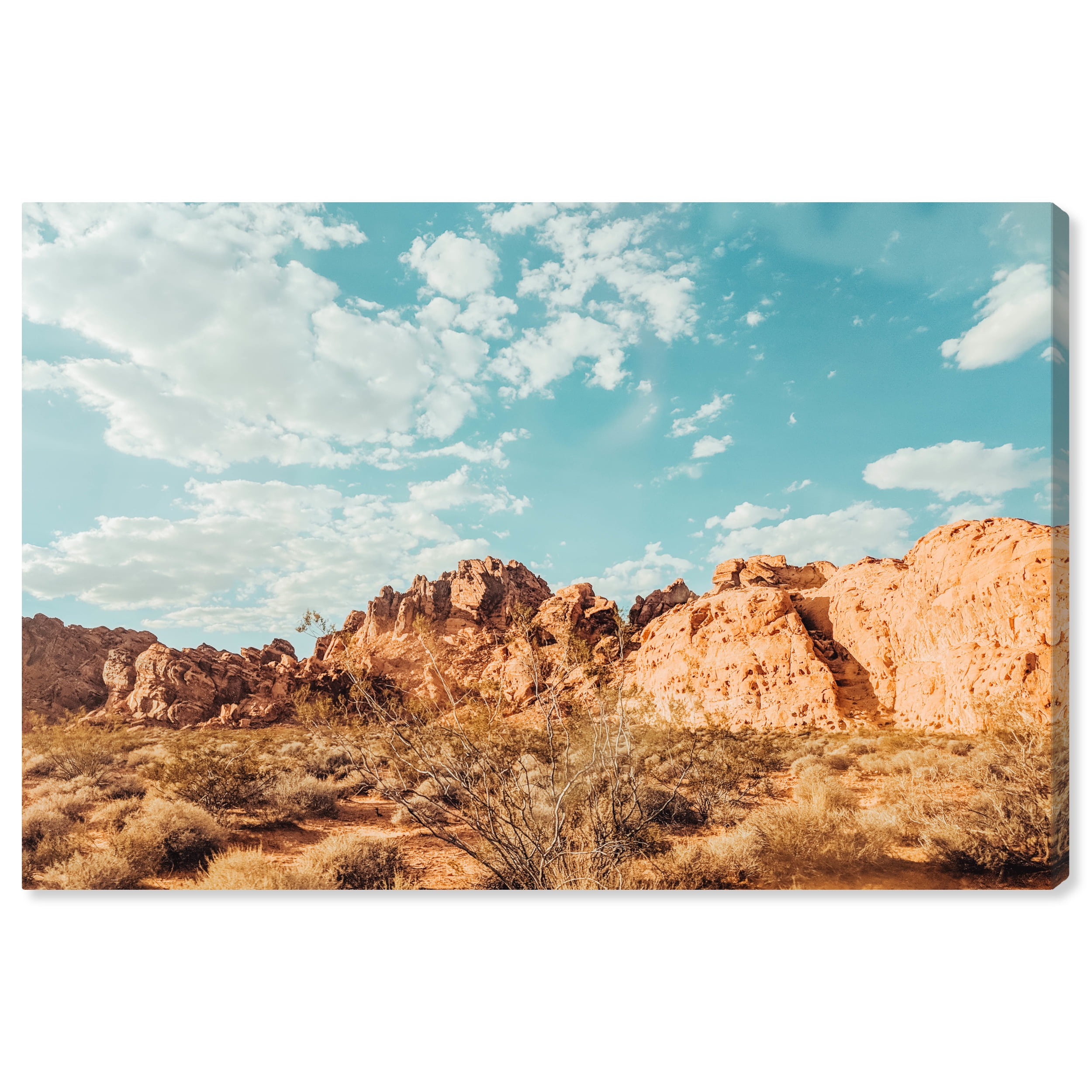 Wynwood Studio Canvas Rocks at Sunlight Nature and Landscape Desert ...
