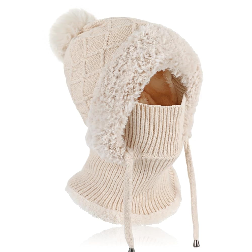 Click here for Qkurt Winter Warm Knitted Cap With Neck Warmer For... prices
