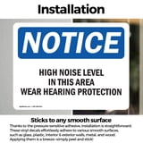 (2 Pack) High Noise Level In This Area Wear Hearing OSHA Notice Sign ...