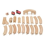 Melissa & Doug Classic Wooden Figure Eight Train Set (22 pcs) - Walmart.com