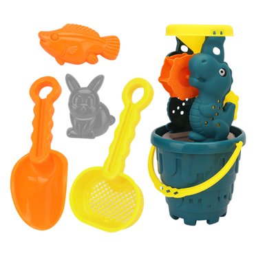 Children's Sand Castle Beach Toy Bucket Set 6.25"W 8pc Summer Sand Toys ...