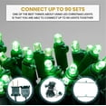Holiday Spirit 50-Count Green LED String Lights, 120V, UL588, IP44 ...