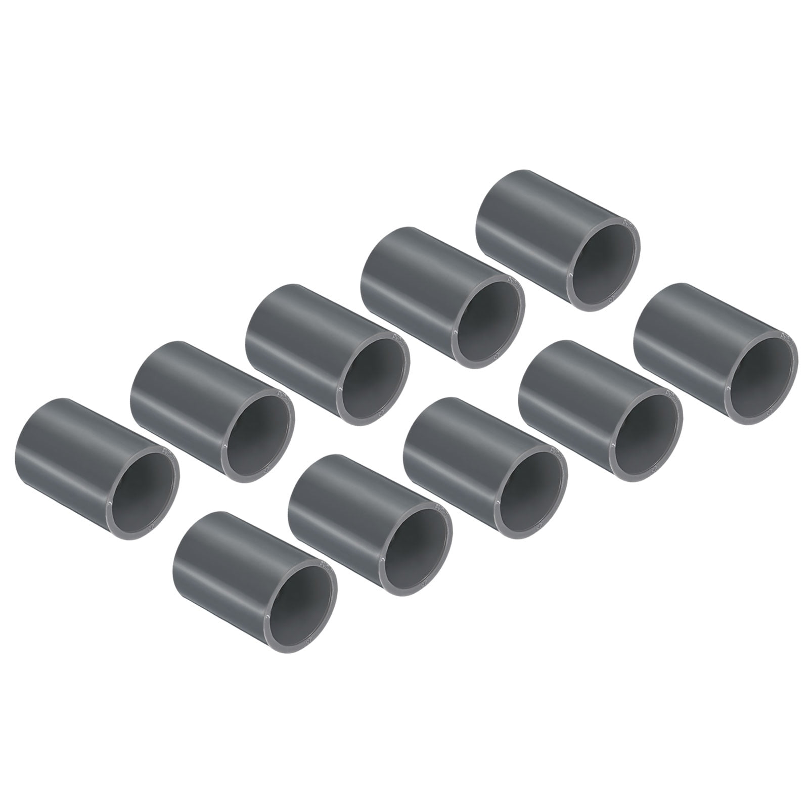 Uxcell UPVC Pipe Fitting 0.98 Inch Socket, 10 Pack Straight Coupling ...