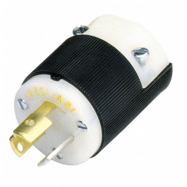 HUBBELL WIRING DEVICE-KELLEMS HBL4570C 15A Twist-Lock Plug 2P 3W 250VAC ...