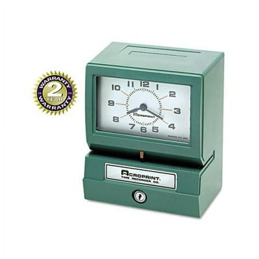 Acroprint Model 150 Analog Automatic Print Time Clock with Day/1-12 ...