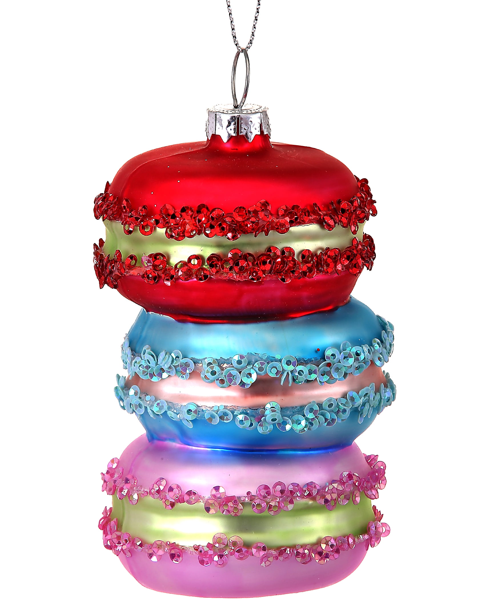 Regency International 3.5" Glass Macaroon Stack Ornament - Walmart.com
