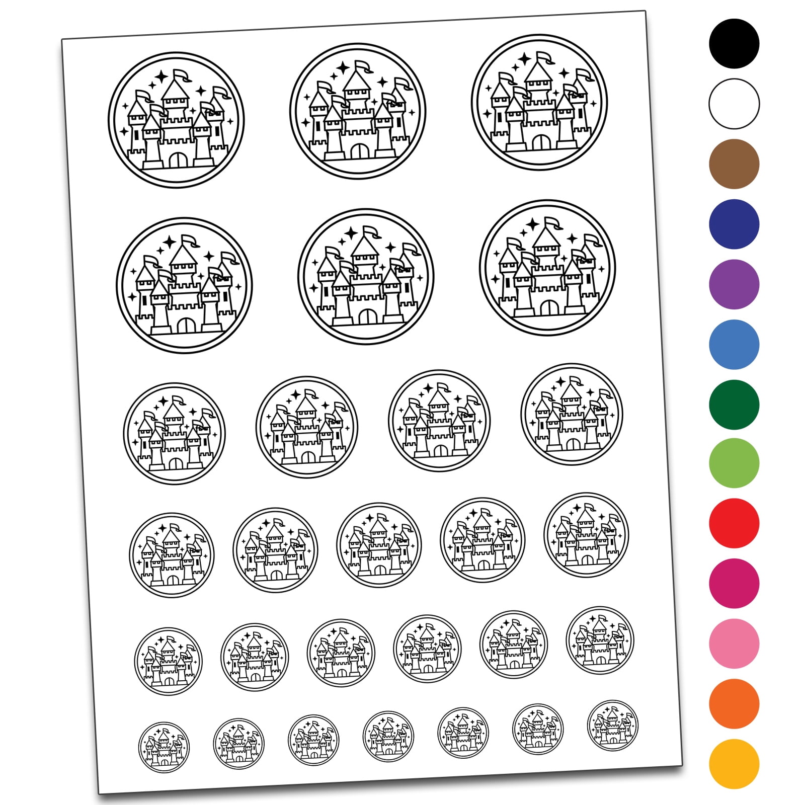 Magic Fairytale Castle Water Resistant Temporary Tattoo Set Fake Body ...