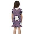 BZSMCE Short Sleeve dress Dress Casual Cotton Dresses-Purple Background ...