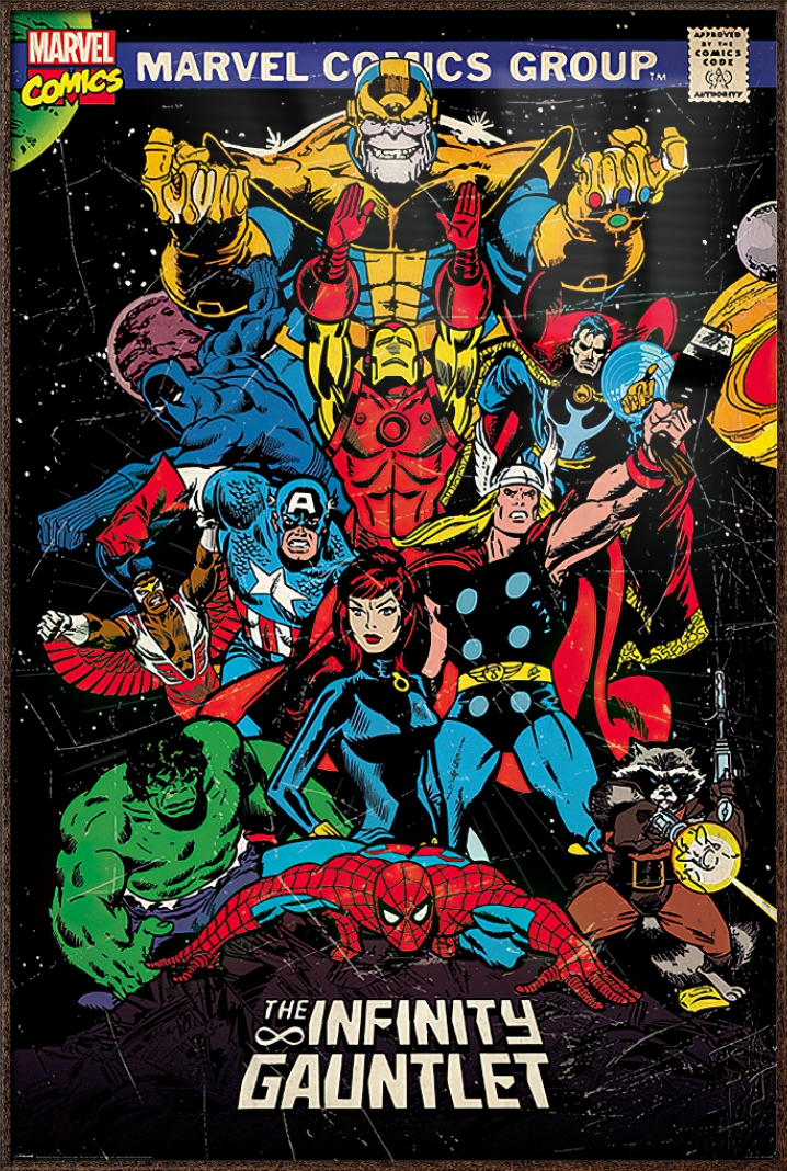 The Avengers - Framed Marvel Comics Poster (Comic Cover: The Infinity ...