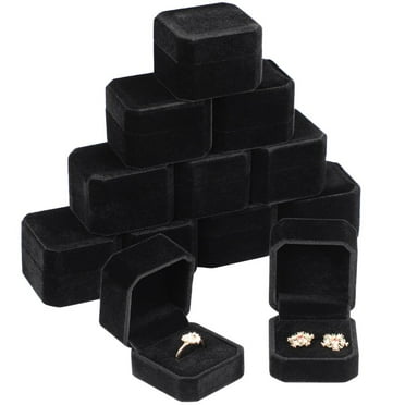 1/2/5 Pcs Velvet Jewelry Ring Boxes Earring Gift Storage Boxes Wedding ...