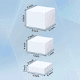 3Pcs White Acrylic Cube Display Boxes – Nestable Stackable Design (6/7 ...