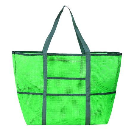 Mesh Beach Bag Large Tote Carry Net Bags Picnic Travel Shoulder Bag ...