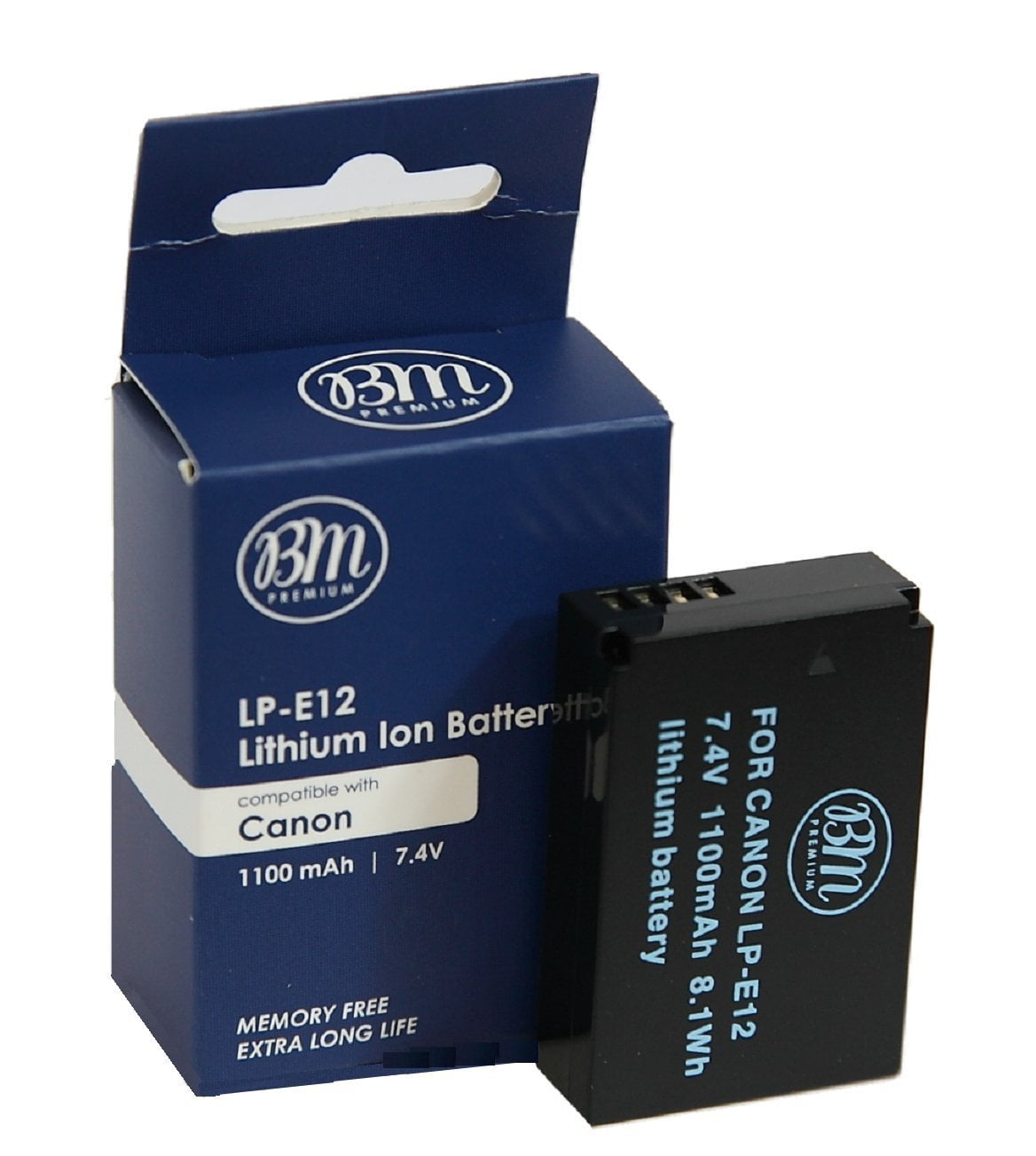 BM Premium LP-E12 Battery for Canon Rebel SL1, EOS 100D, EOS-M, EOS M2, EOS M10 Mirrorless ...