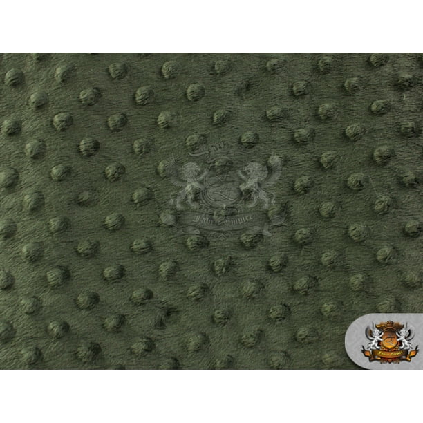 Minky Dimple Dot Dark Olive Fabric By the Yard - Walmart.com