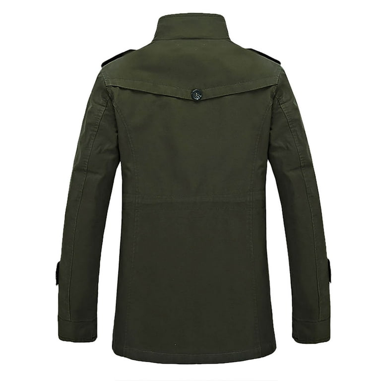 Xysaqa Men's Military Casual Cargo Jacket Mens Fashion Long Xysaqa Men's Military Casual Cargo Jacket Mens Fashion Long
