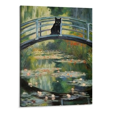 Black Cat Painting - Bold Expressionist Feline Art - Modern Whimsical Wall Decor For Cat Lovers ...