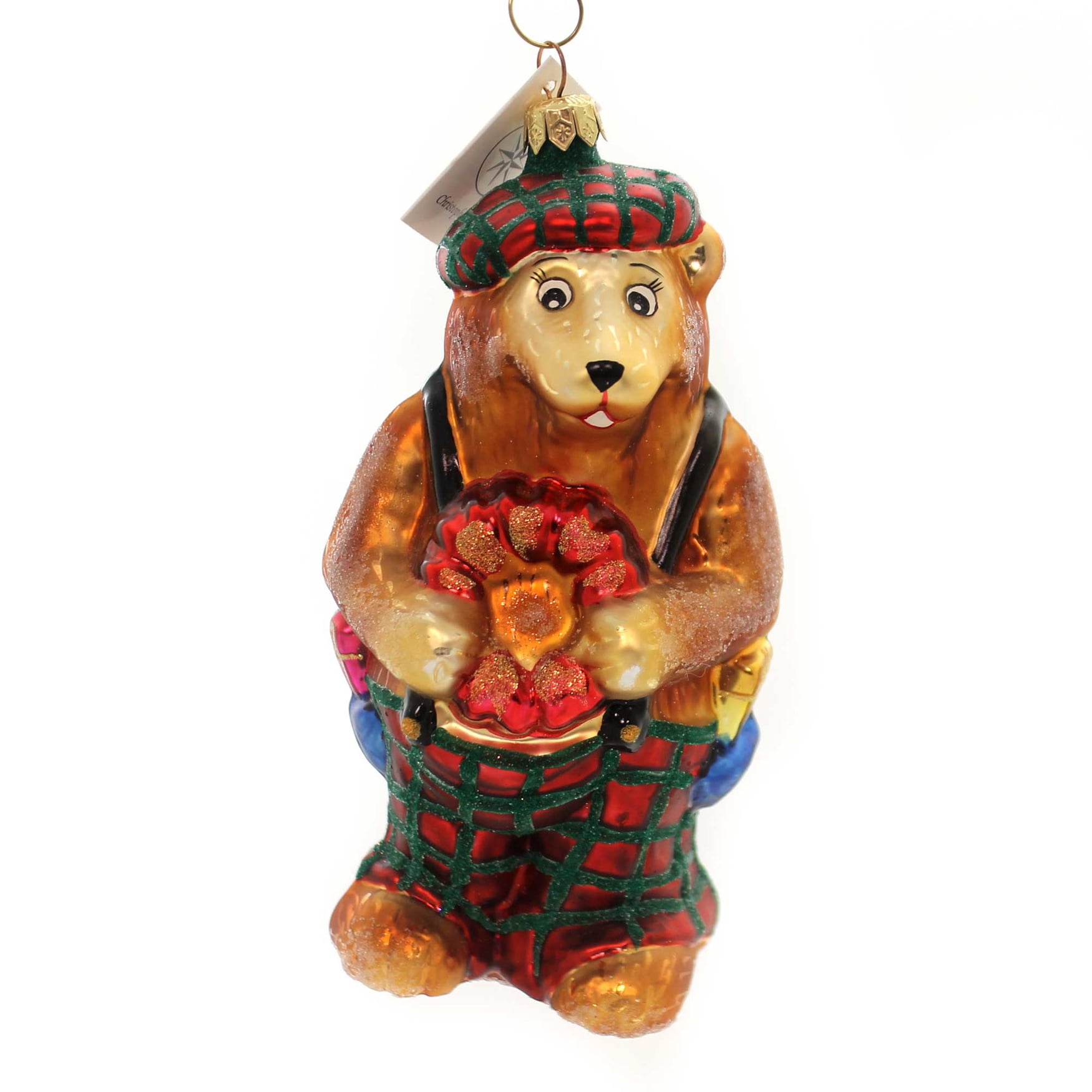 Christopher Radko BEARING HEARTS Glass Teddy Bear Christmas 981160 ...