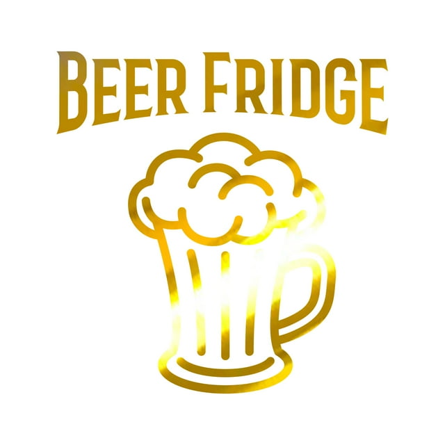 Beer Fridge Sticker Decal Die Cut - Self Adhesive Vinyl - Weatherproof ...