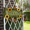 Vintage Sunflower Decor Welcome Sign for Front Door, Garden Themed ...