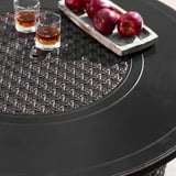 Oakland Living RICA-CLIFF-5PC-AC 44 in. Outdoor Aluminum Round Fire ...