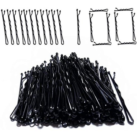 Black 100 Pieces Round Ended Hair Pins - Metal Invisible Bobby Pins ...