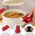 3 Sets 3 Colors Silicone Heat Resistant Pot Holder Sleeve Set Cast Iron ...