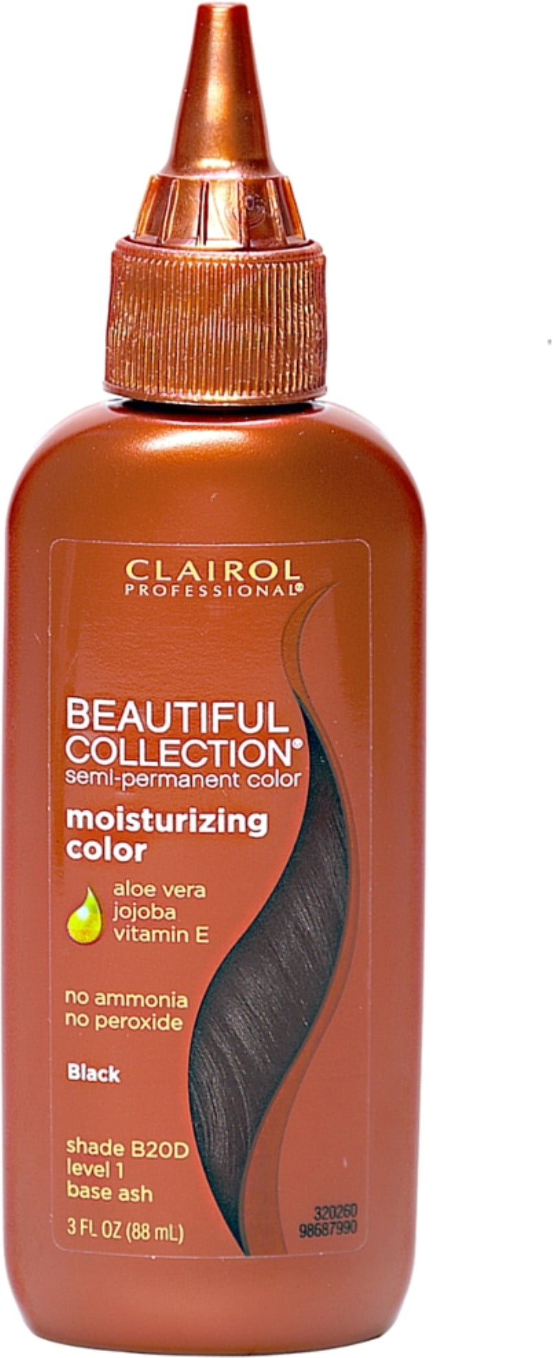 Clairol Beautiful Collection Semi-Permanent Color, Black [B20D], 3 fl ...