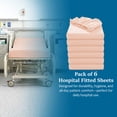 6 Pack Hospital Bed Fitted Sheets 36" x 80" x 9" Deep – 100% Egyptian ...