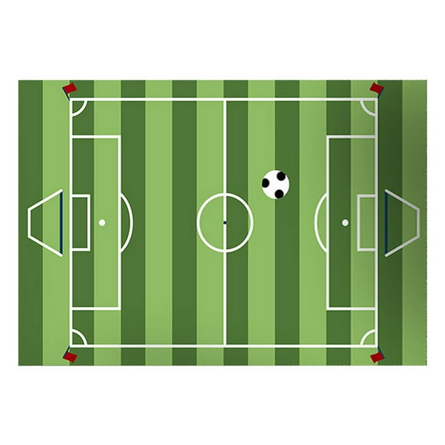 Soccer Field Kids Play Area Rug, Football Field Carpet, Play Mat for ...