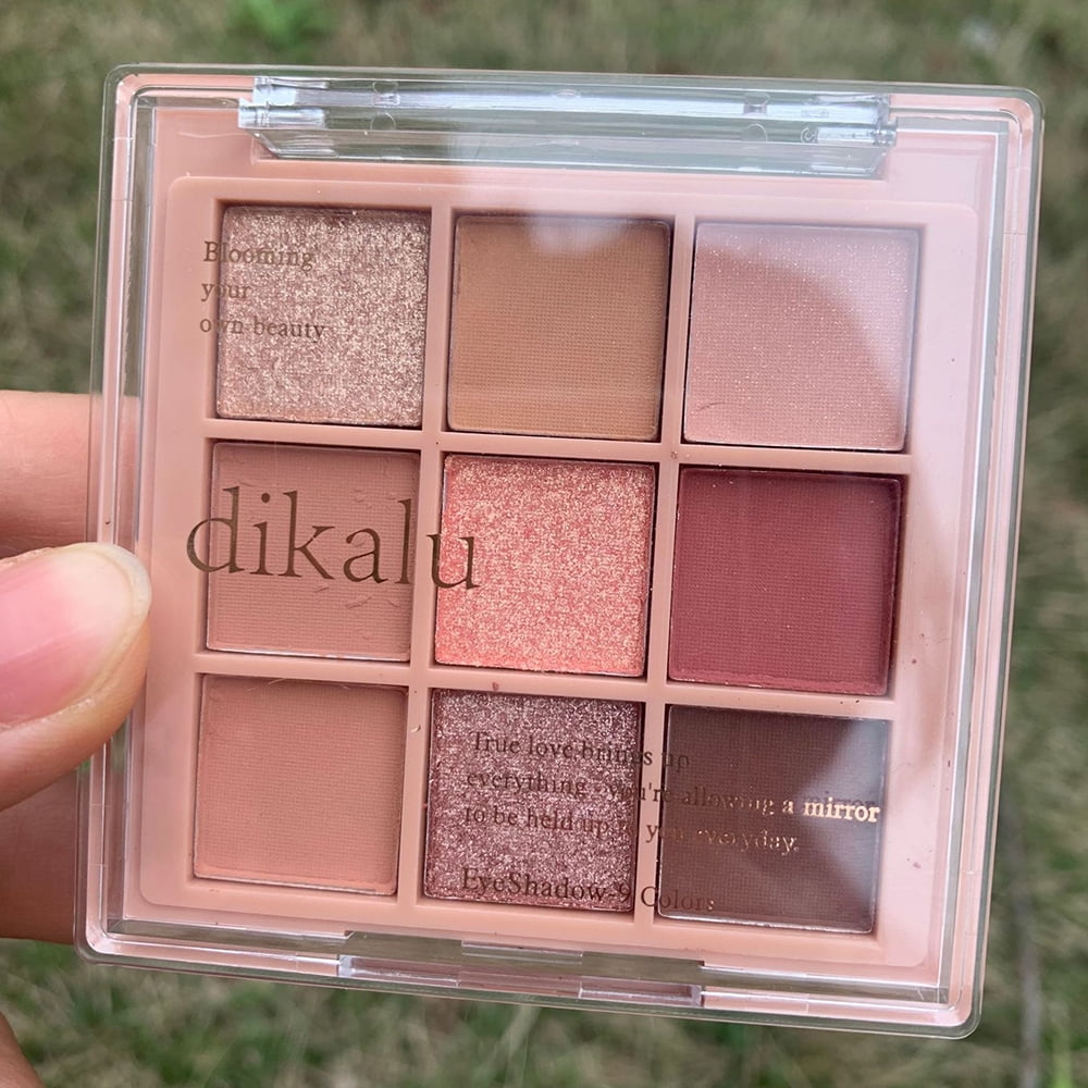 9 Colors Pop Eyeshadow Palette Non Flying Powder Eye Cosmetic Tool for ...