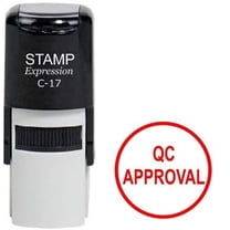 stampexpression - QC Approval Office Self Inking Rubber Stamp - Red Ink ...