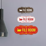 Signs ByLITA Designer File Room Sign (Brushed Gold) - Small - Walmart.com