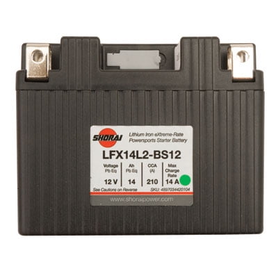 Shorai Lithium-Iron Battery LFX14A2-BS12 for Suzuki DR-Z 400S 2011-2018 ...