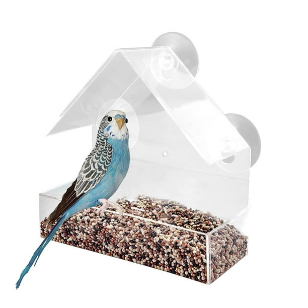 EASTIN Bird Feeder Window Sill Bird Food Feeder Bird Feeder Box Outdoor ...