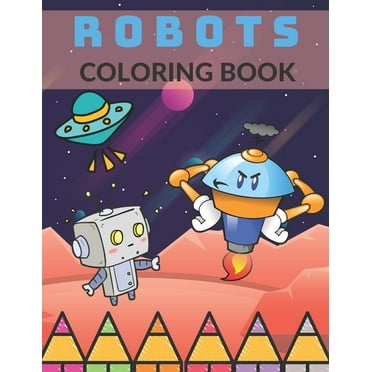 Robot Coloring Book: Tracing And Coloring Activity Book For Children ...