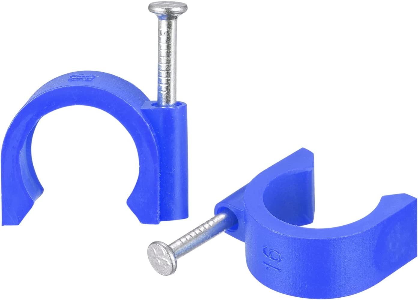 Nail in Cable Clips, 80pcs 16mm PVC Circle Cable Clips with Carbon ...