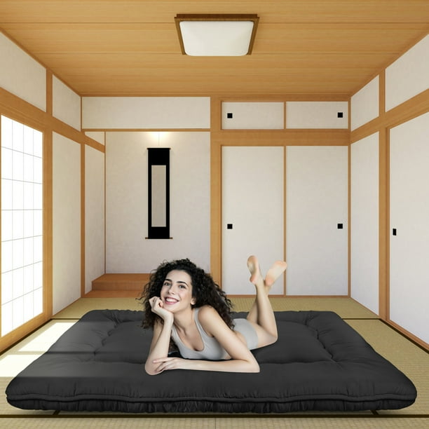 Japanese Floor Mattress, Futon Mattress, Foldable & Portable, Roll Up ...