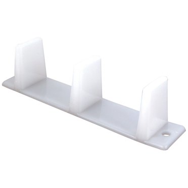 Sliding Closet Door Bottom Guide, 4-3/16 in., Plastic, White (2-pack ...