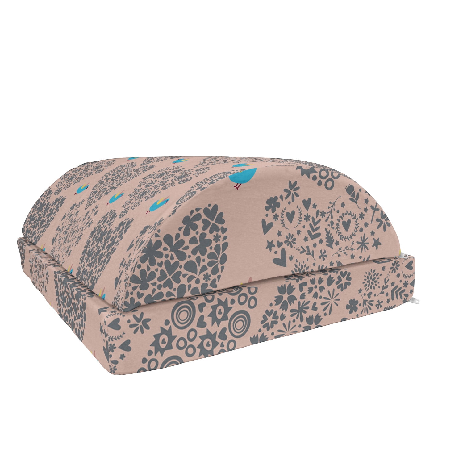 Spring Foot Rest, Birds and Floral Hearts Spreading Fresh Vibes, Non ...