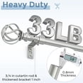 Curtain Rods for Windows 18 to 42 Inch(1.5-3.5 Feet),3/4" Diameter ...