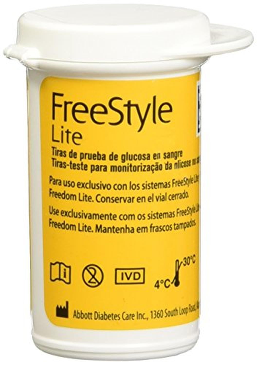 Tiras de prueba de Glucosa en Sangre Freestyle Lite caja con 50 tiras ...