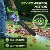 Saker Cordless Leaf Blower with 2x 5.2Ah Batteries, 650CFM, 150MPH, 3 ...