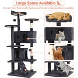 NiamVelo Large 54-in Kitten Climbing Double Condo Cat Tree Tower with ...