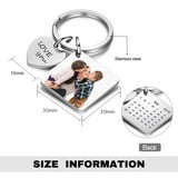 Double-sided Custom Keychain, Personalized Custom Photo/Date/Name/Word ...