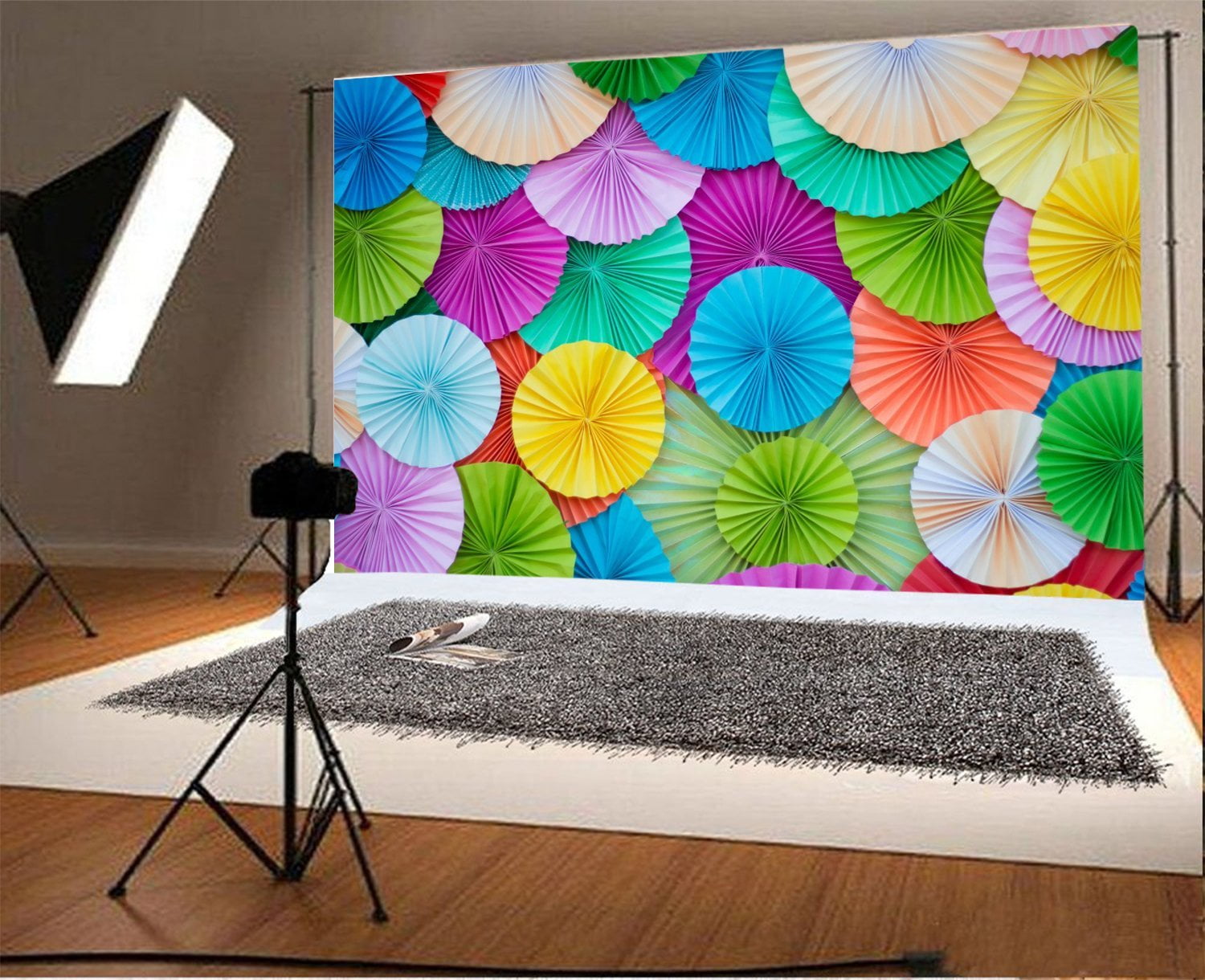 GreenDecor Polyster Colorful Paper Background 7x5ft Photo Backdrop ...