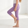 AHTJRT Capris for Girls Elastic Waist Knee Length Sweat Capris Stretchy ...