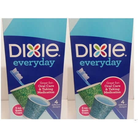 Dixie Bathroom Cups, 3 oz 200 ea, Assorted designs - 2 Pack (400 Total ...