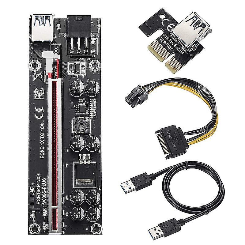Pcie Riser 009s Plus Mining Super versión Pcie X16 Pci Express tarjeta elevadora de extensión ...